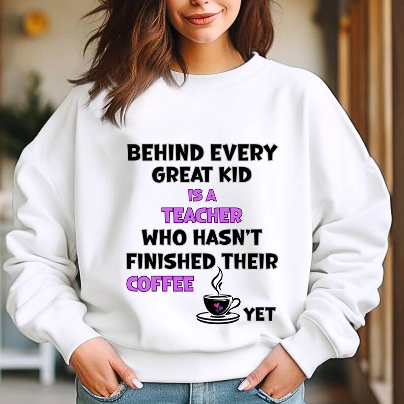Funny Teacher Coffee Sweatshirt, Unisex Educator Pullover - Etsy