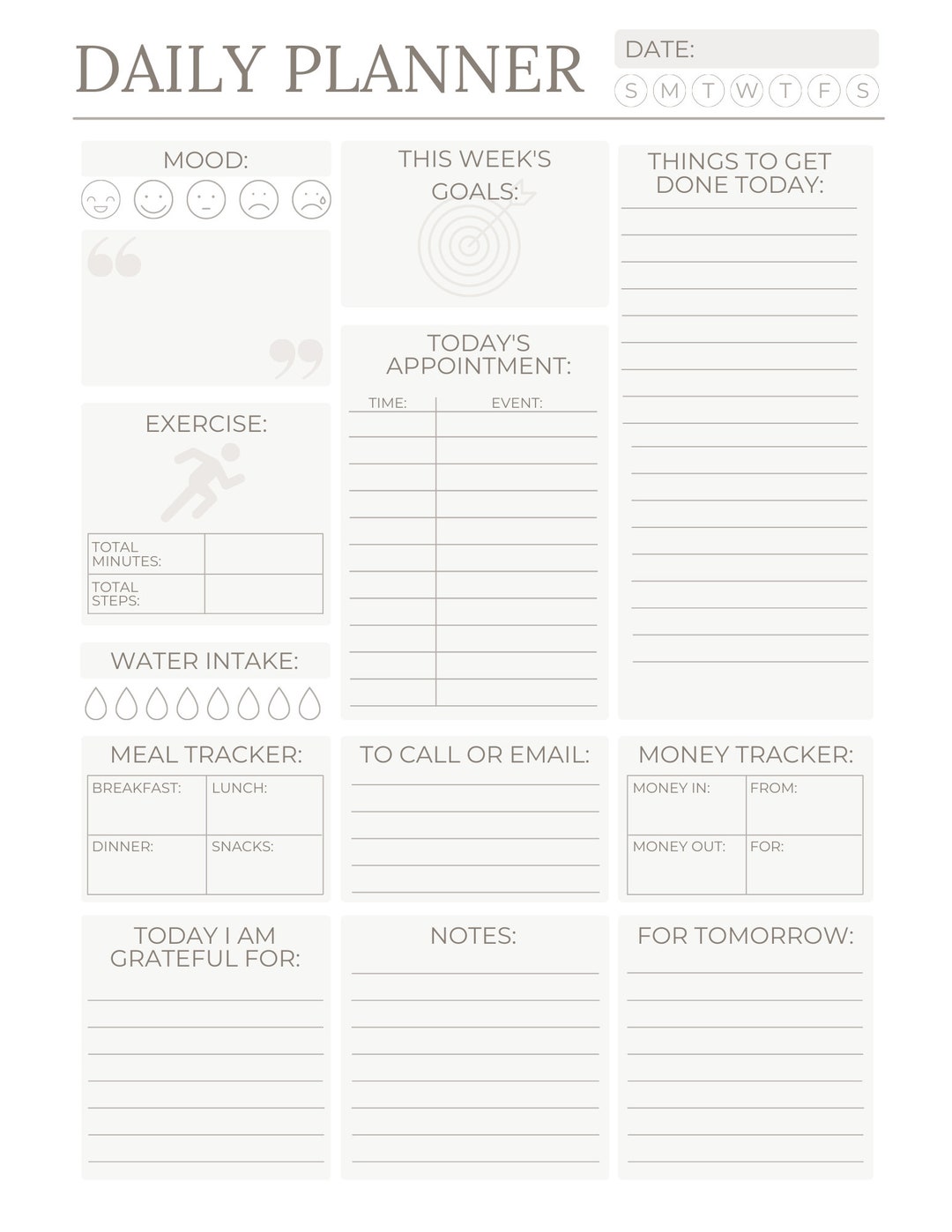 Digital Daily Planner, Habit Tracker, Money Tracker, Notability Ipad ...