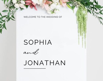 Large Wedding Sign Template Canva - Etsy