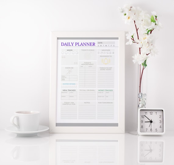 Daily Printable Planner Daily Planner Instant Download - Etsy