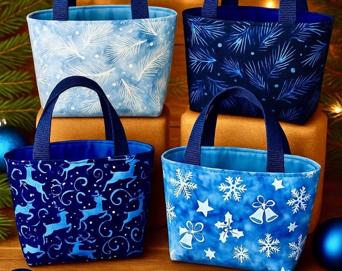Mini Christmas Totes, Christmas Small Bags, Christmas Tote Bags ...