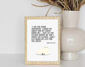 The Lord is My Shepherd Art/ Jesus Christ/ Bible Verse Art/ Jesus ...