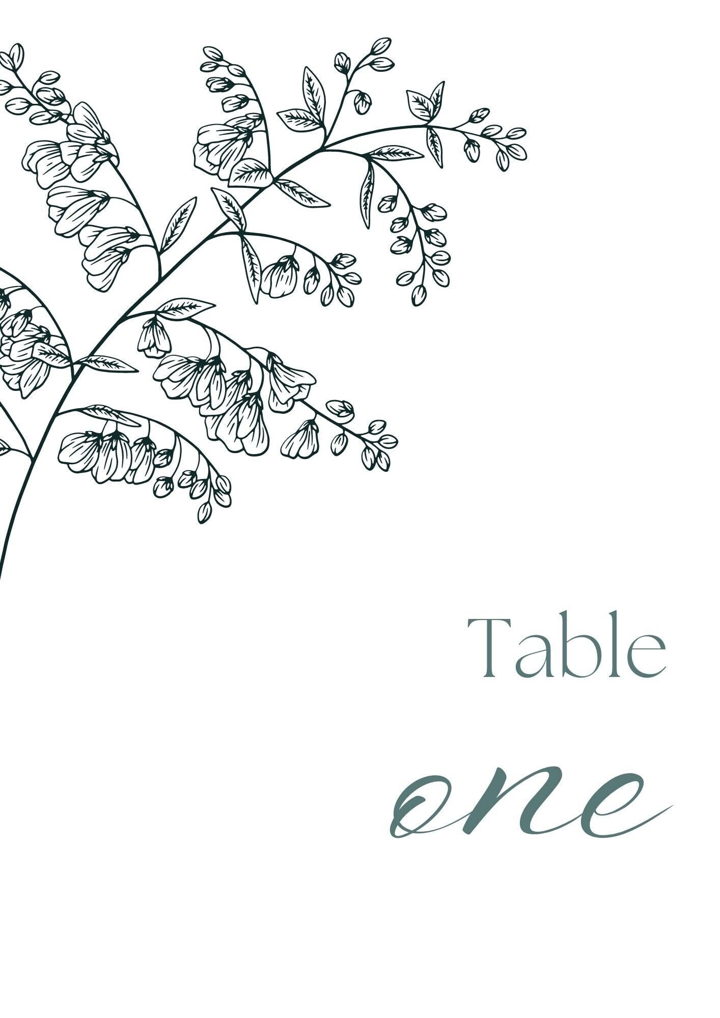 Printable Table Numbers - Etsy