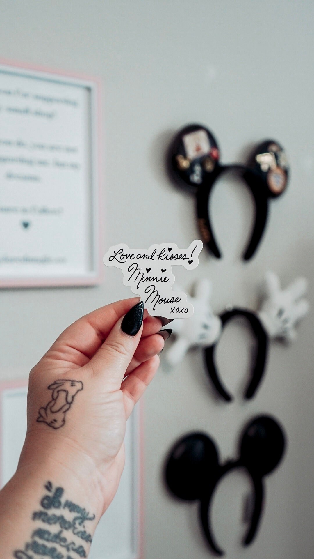 Minnie Mouse Autograph Sticker Minnie Mouse Sticker Minnie Mouse Minnie ...