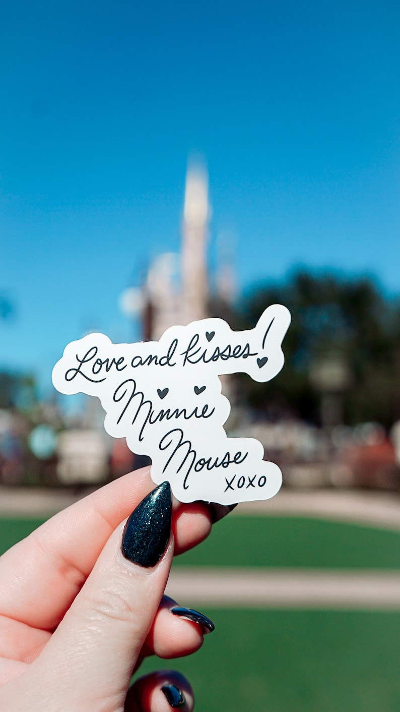 Minnie Mouse Autograph Sticker Minnie Mouse Sticker Minnie - Etsy