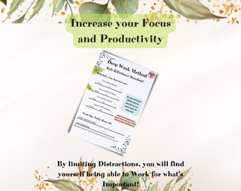 Deep Work Planner - Etsy