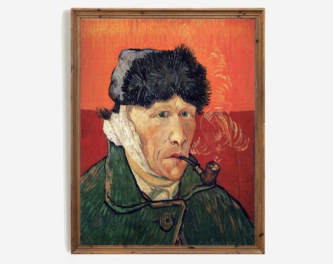 Vincent Van Gogh Self Portrait With Bandaged Ear and Pipe Wall Art ...
