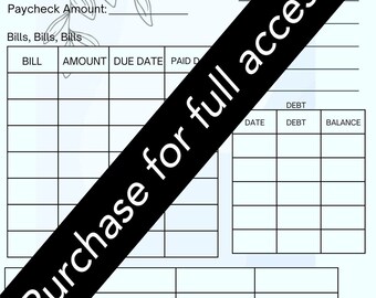 Paycheck Budget Planner Printable PDF Budget by Paycheck - Etsy