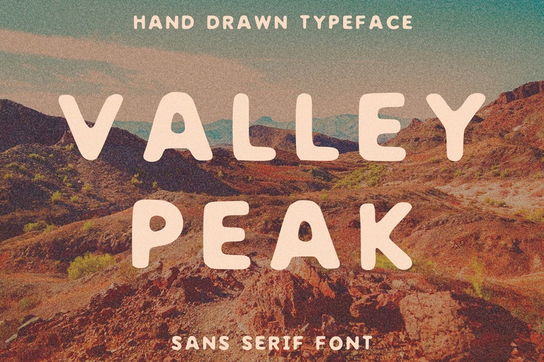 Valley Peak Typeface - Etsy