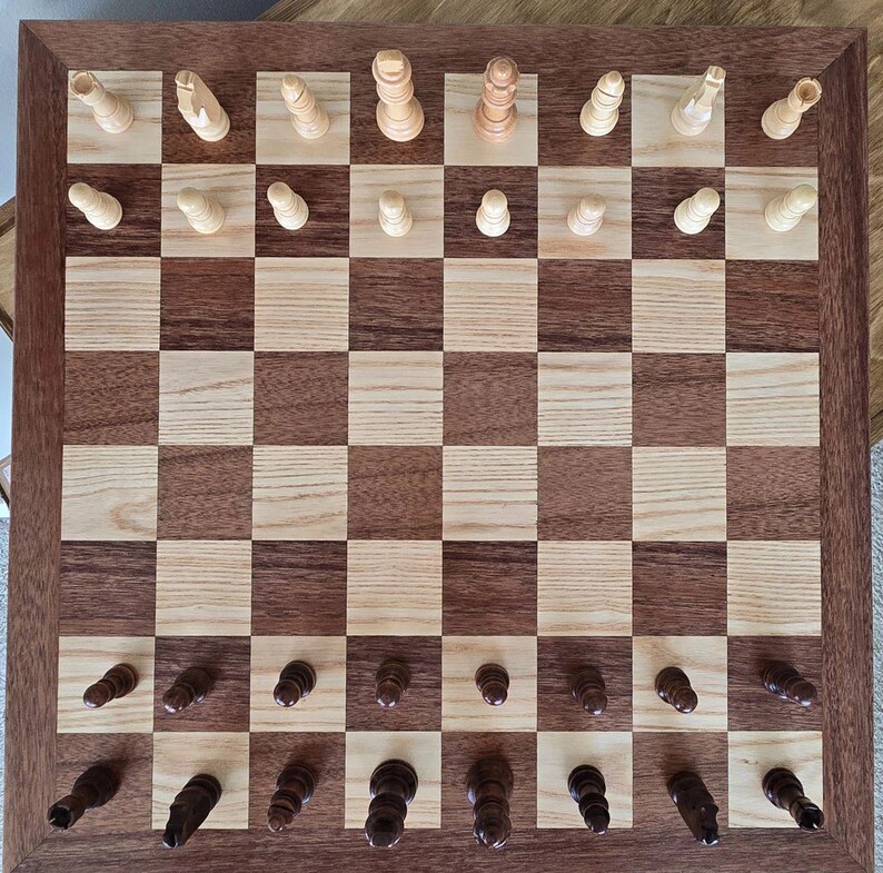 Mahogany and Ash Chess Board - Reversible - Etsy