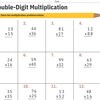 Double-digit Multiplication Math School Assignment Worksheet Printable ...