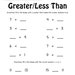 Elementary Math Greater Less Than Printable Instant Digital Download ...