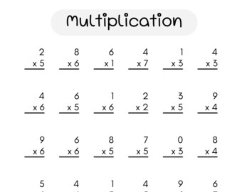 Double-digit Addition Math School Assignment Worksheet Printable ...