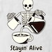 Stayin' Alive Skeleton Graphic Digital Download Image, Transparent ...