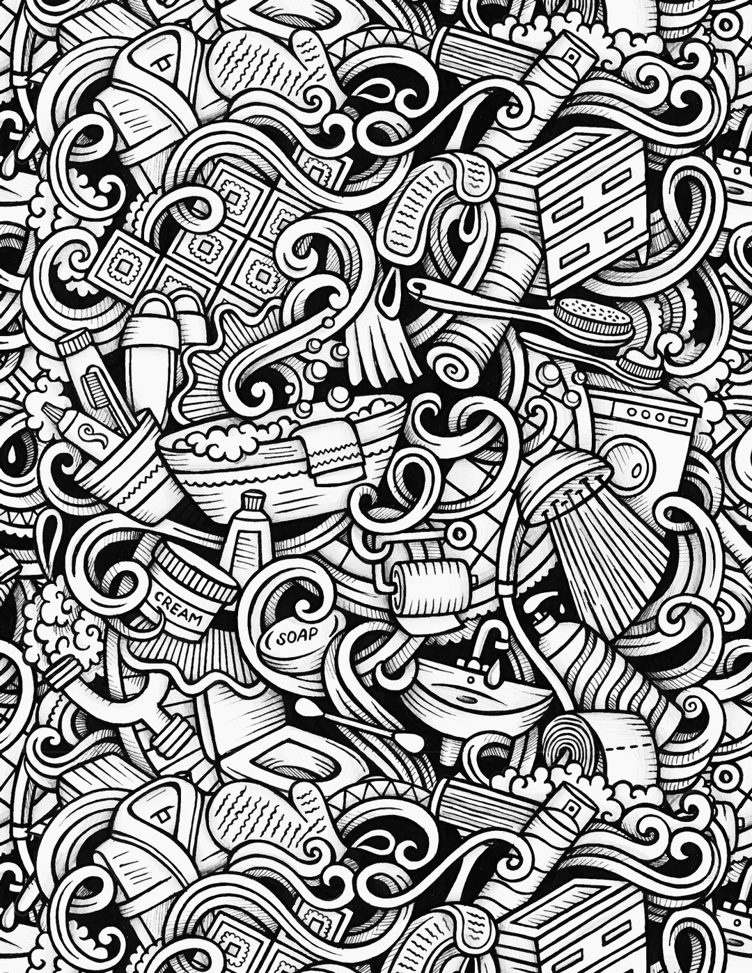 Single Coloring Book Page Instant Digital Download Printable - Etsy