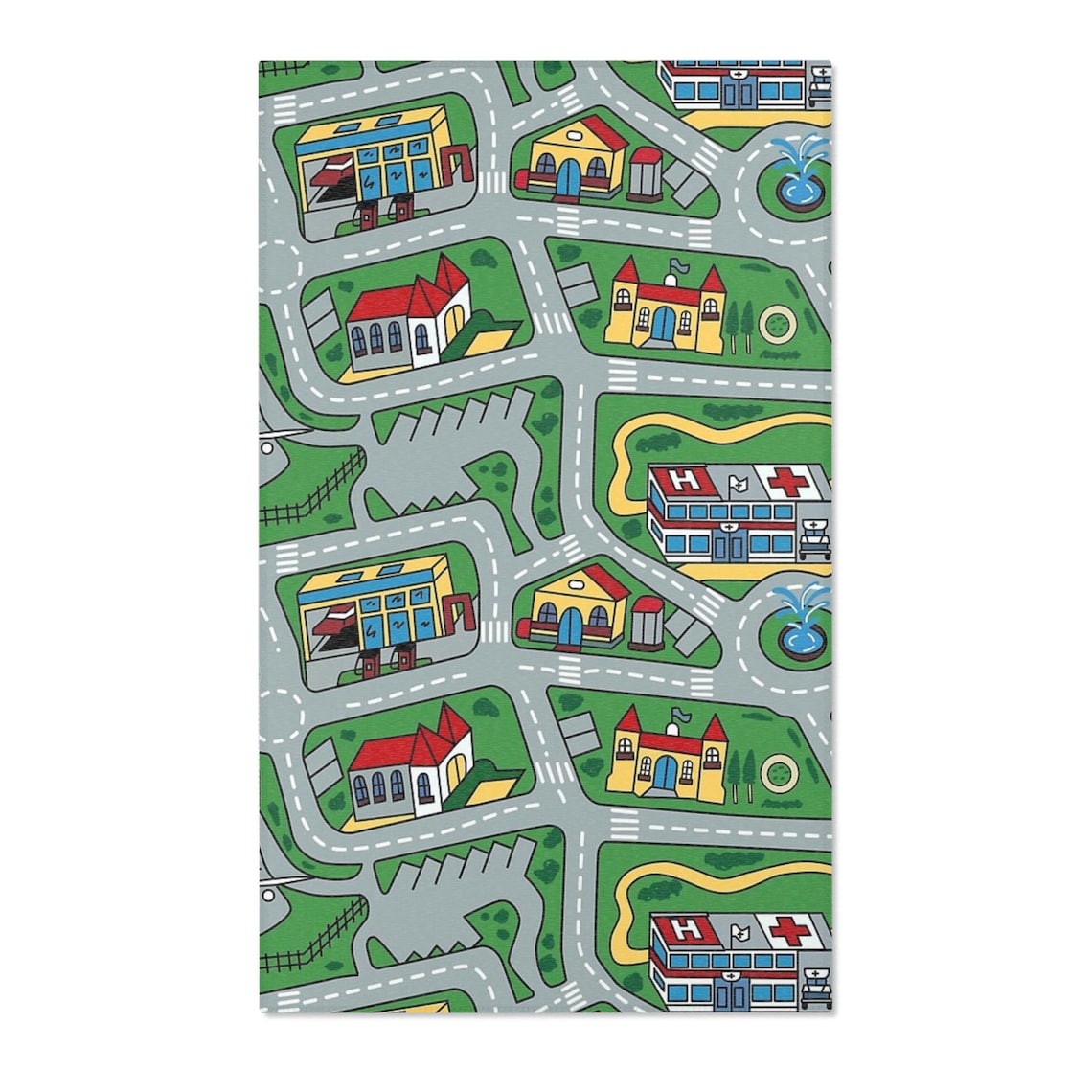 Kids City Playmat Carpet Area Rugs - Etsy