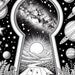 10 Keyhole to Another World Coloring Book Pages Instant Digital ...