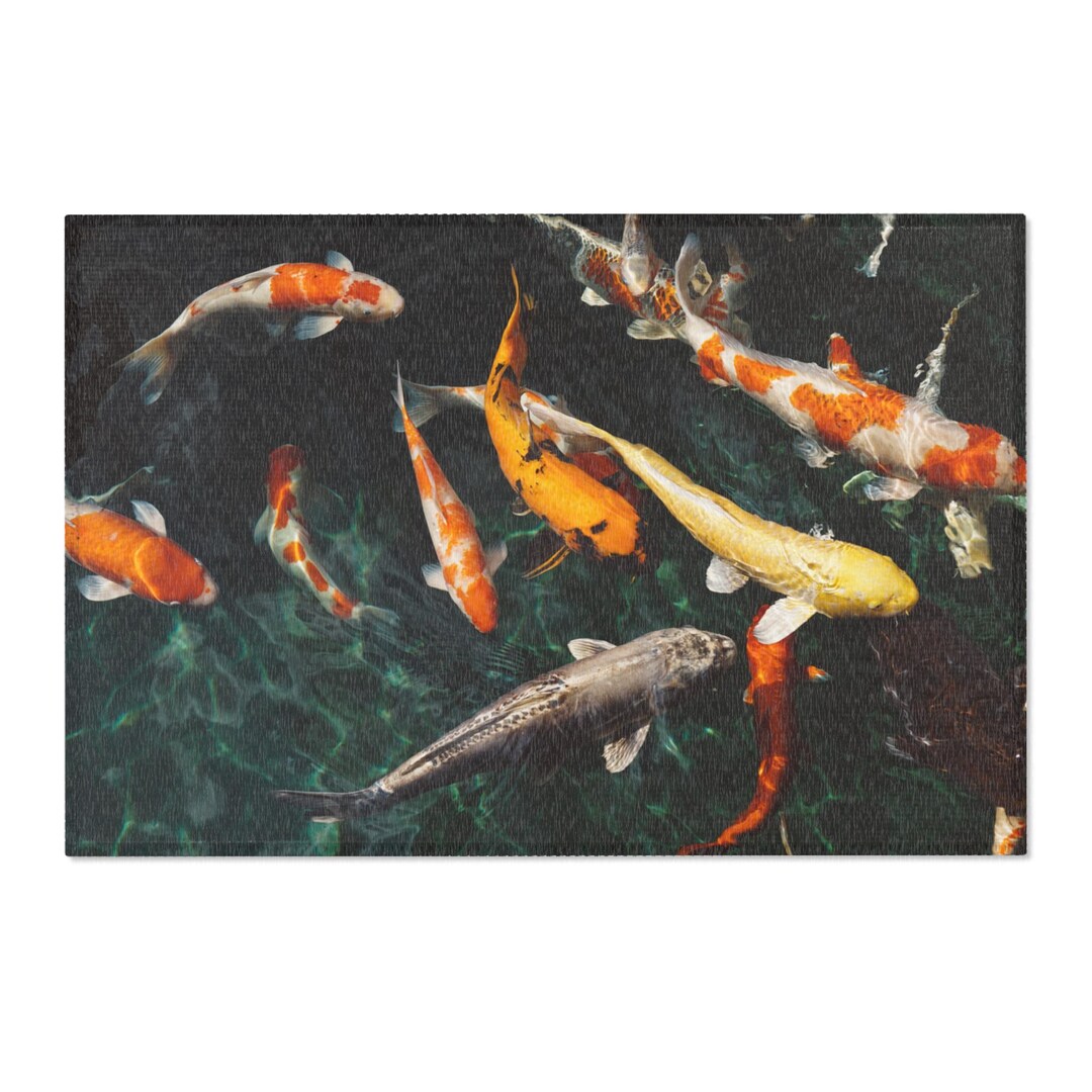 Koi Fish Pond Area Rugs - Etsy