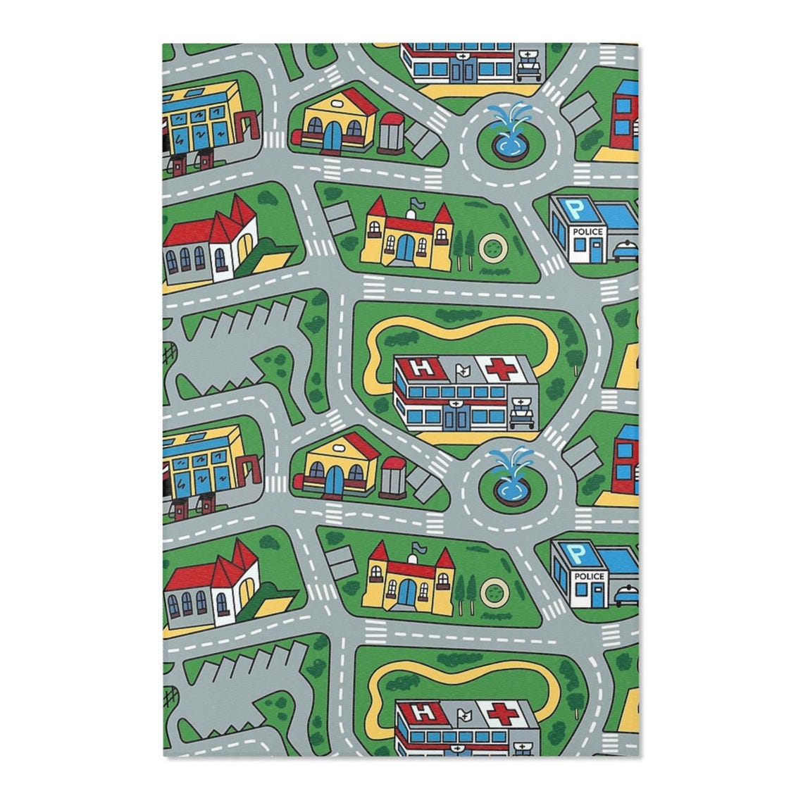 Kids City Playmat Carpet Area Rugs - Etsy
