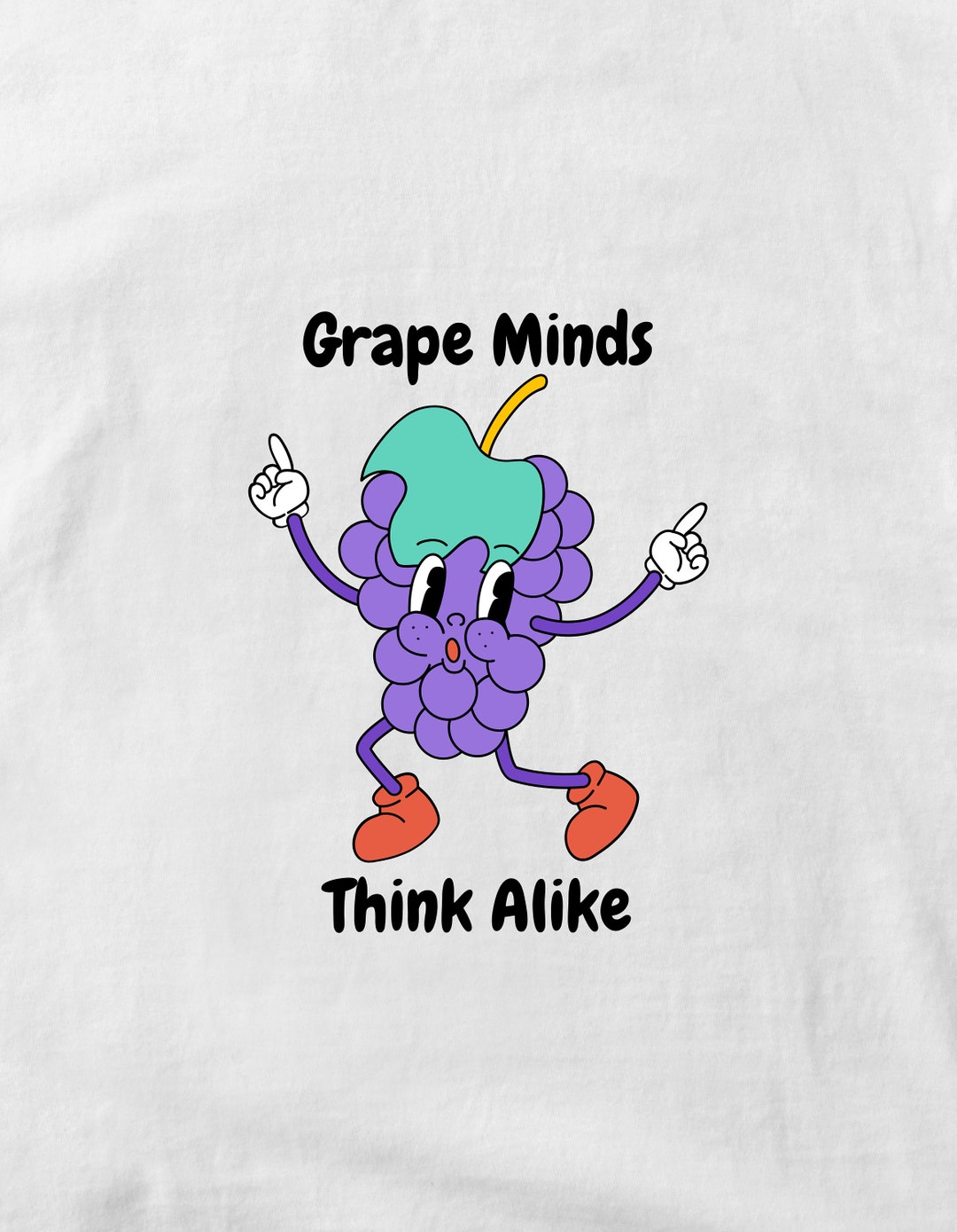Grape Minds Think Alike Graphic Digital Download Image, Transparent Background SVG & PNG File ...