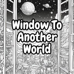 10 Window to Another World Coloring Book Pages Instant Digital Download ...