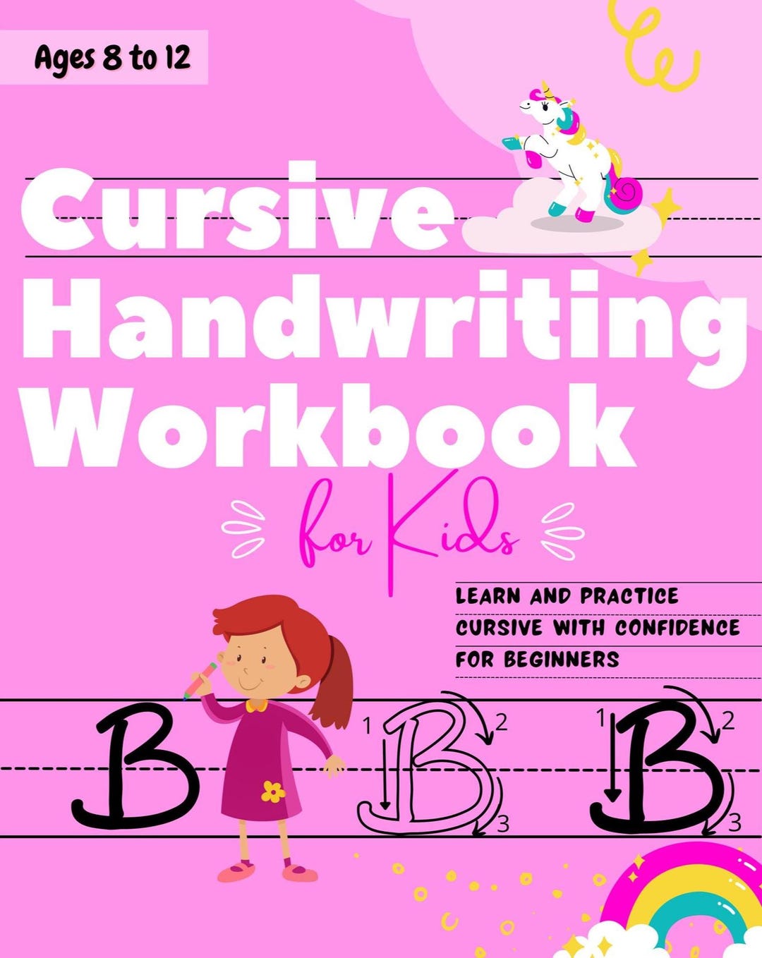 Cursive Handwriting Workbook for Kids Printable Digital Download E-book ...