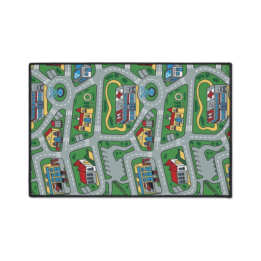 Kids City Playmat Carpet Rug Heavy Duty Floor Mat - Etsy