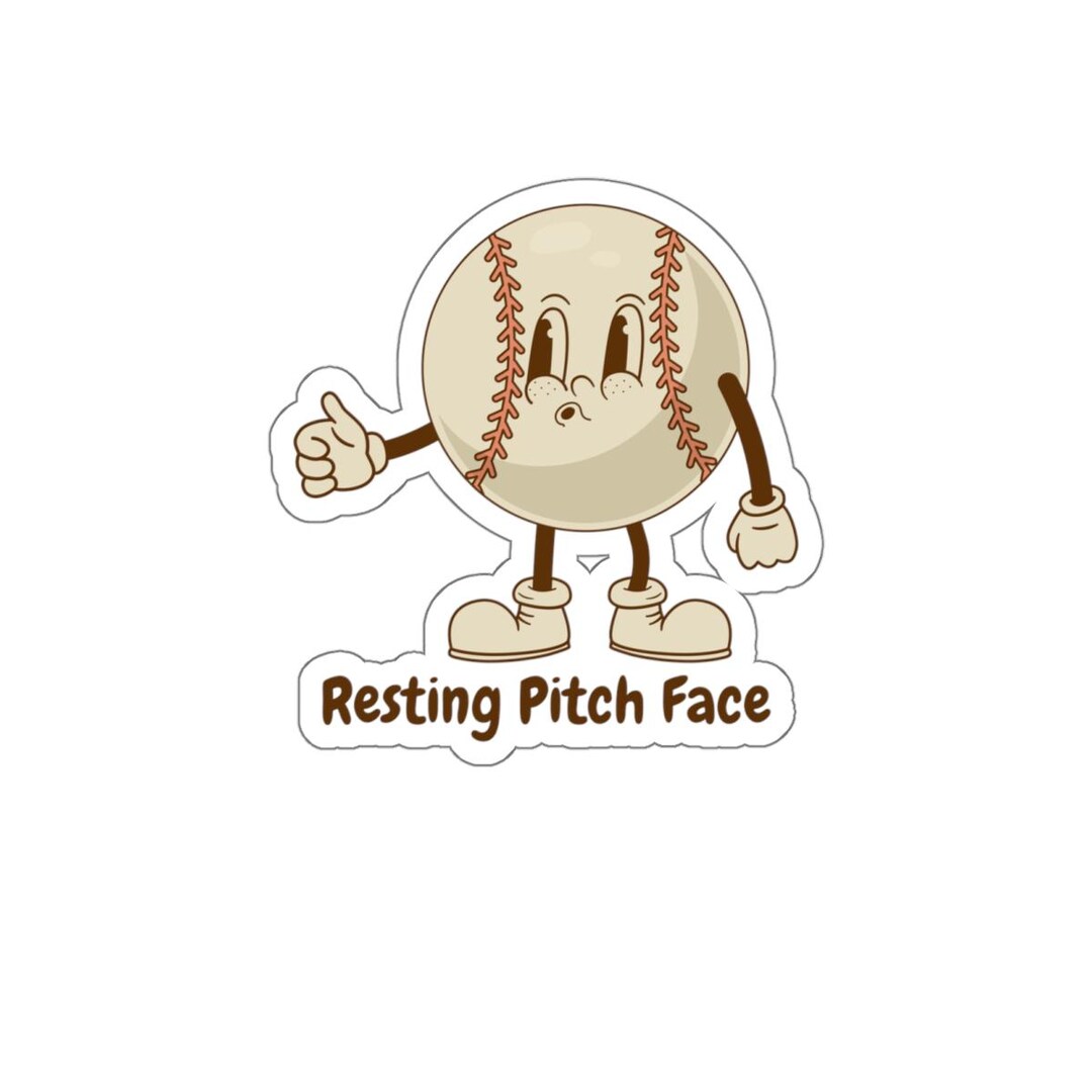 Resting Pitch Face Baseball Kiss-cut Stickers - Etsy