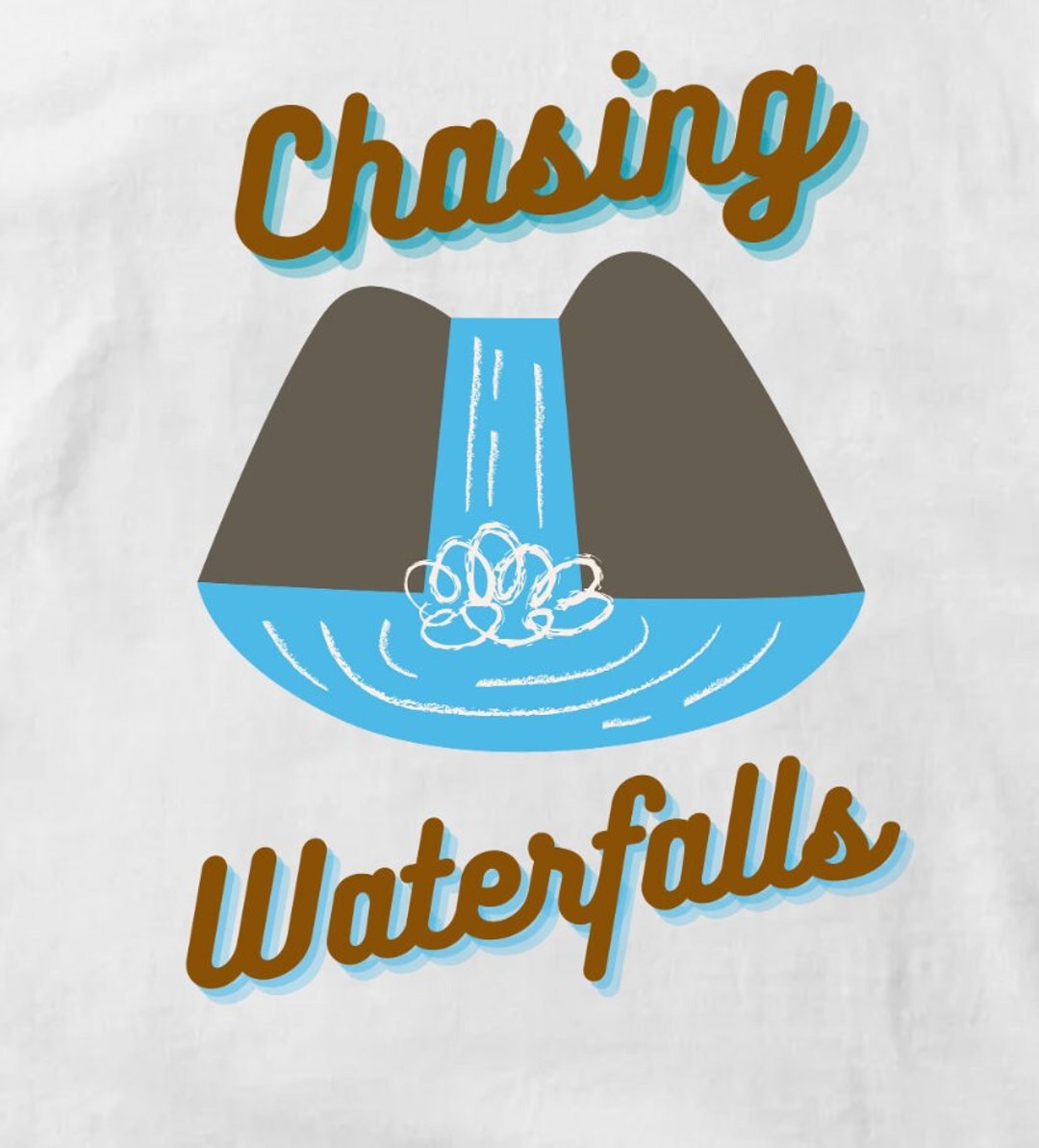Chasing Waterfalls Graphic Digital Download Image, Transparent ...