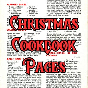 10 Christmas Recipes Cookbook Pages Bundle Printable Digital Download ...