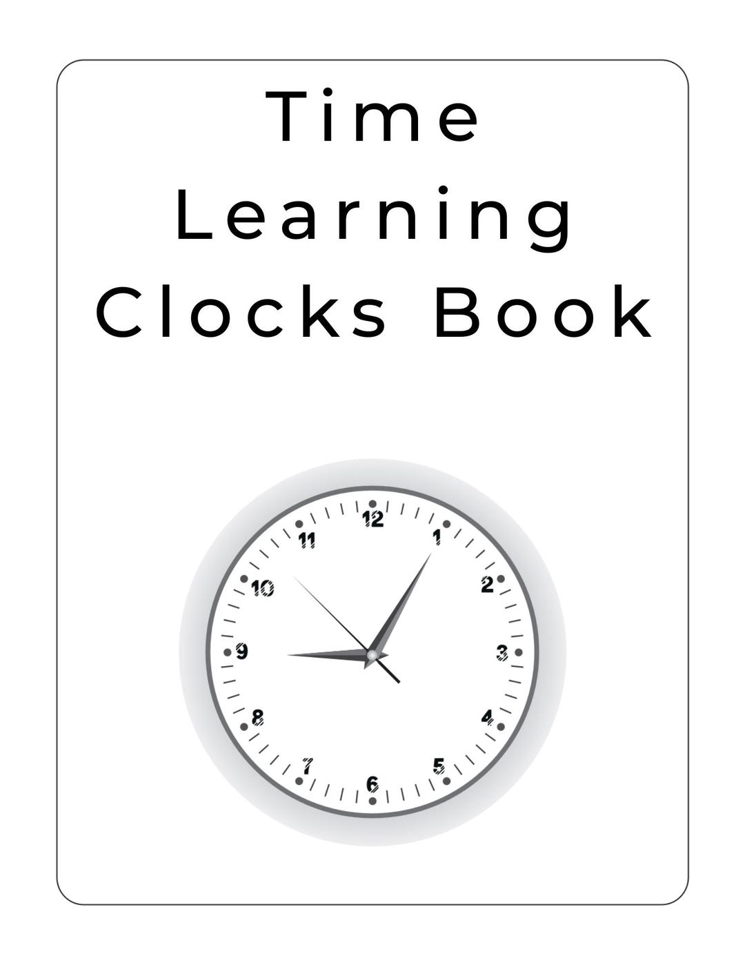 Time Learning Clocks Book Printable Instant Digital Download - Etsy Canada