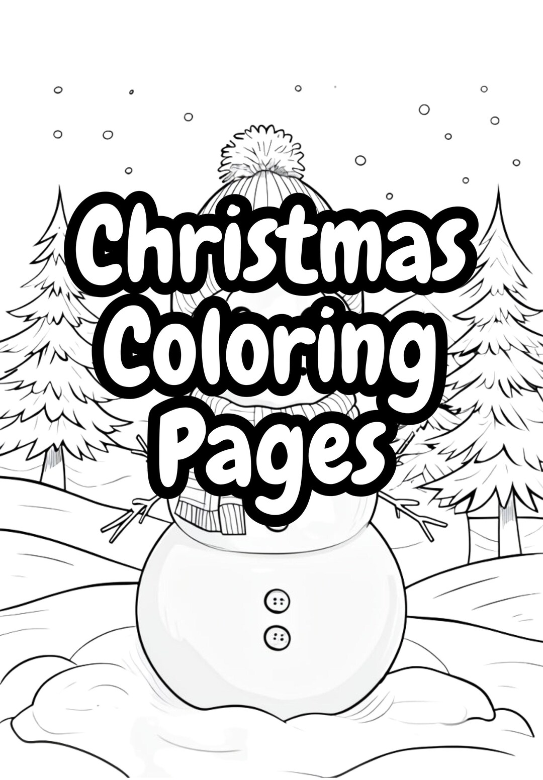10 Christmas Kids Coloring Book Pages Instant Digital Download ...