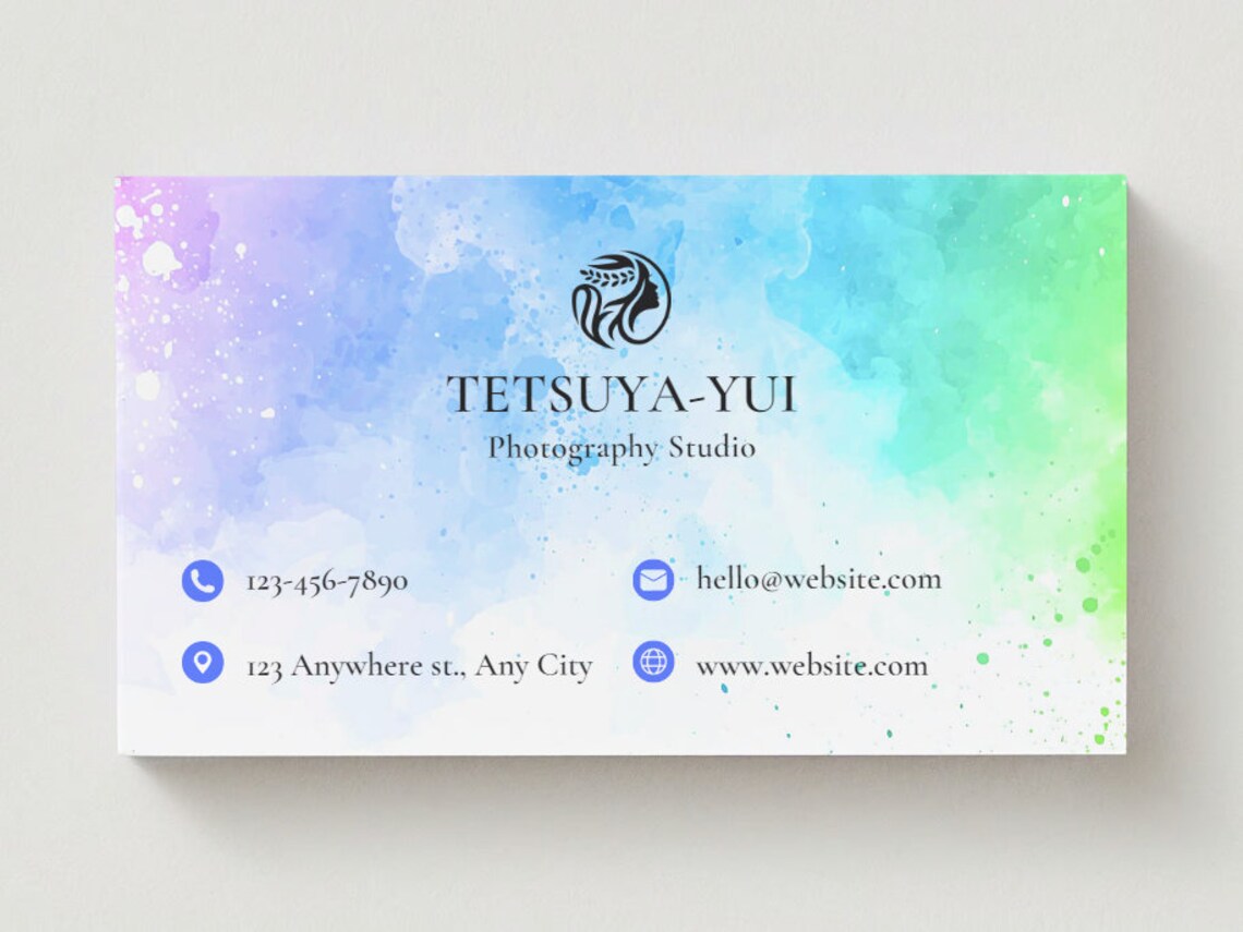 Photography Studio Business Card Template, Editable, Double Sided ...