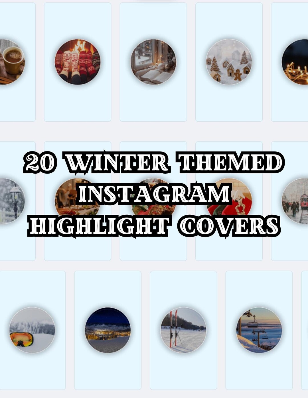 20 Winter Themed Instagram Highlight Covers, IG Story Highlights Cover ...