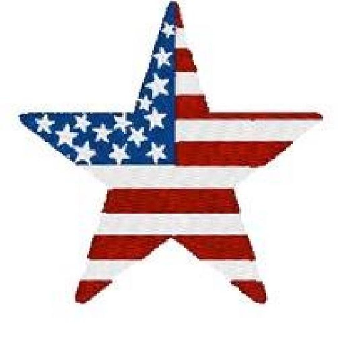 American Flag Star Design File Instant Digital Download PES DST PEC - Etsy