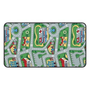 Kids City Playmat Carpet Rug Desk Mat - Etsy