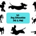 50 Dog Breeds Silhouette PNG & SVG Bundle Graphic Digital Download ...