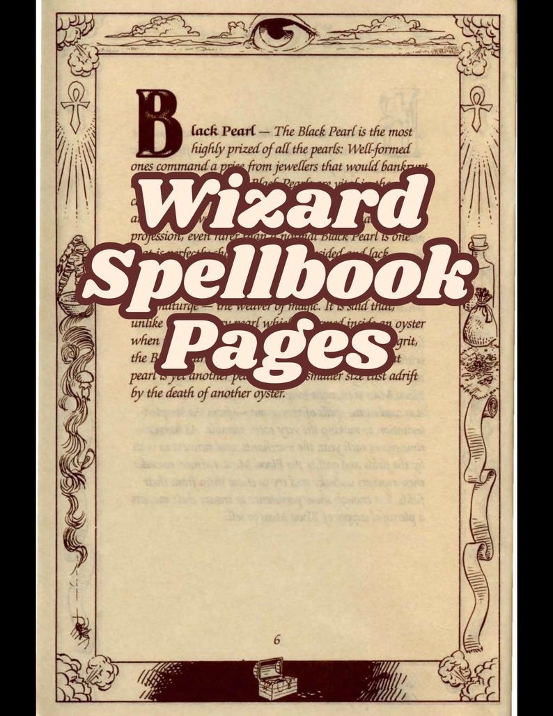 60 Wizard Spells Spellbook Pages Bundle Digital Download - Etsy