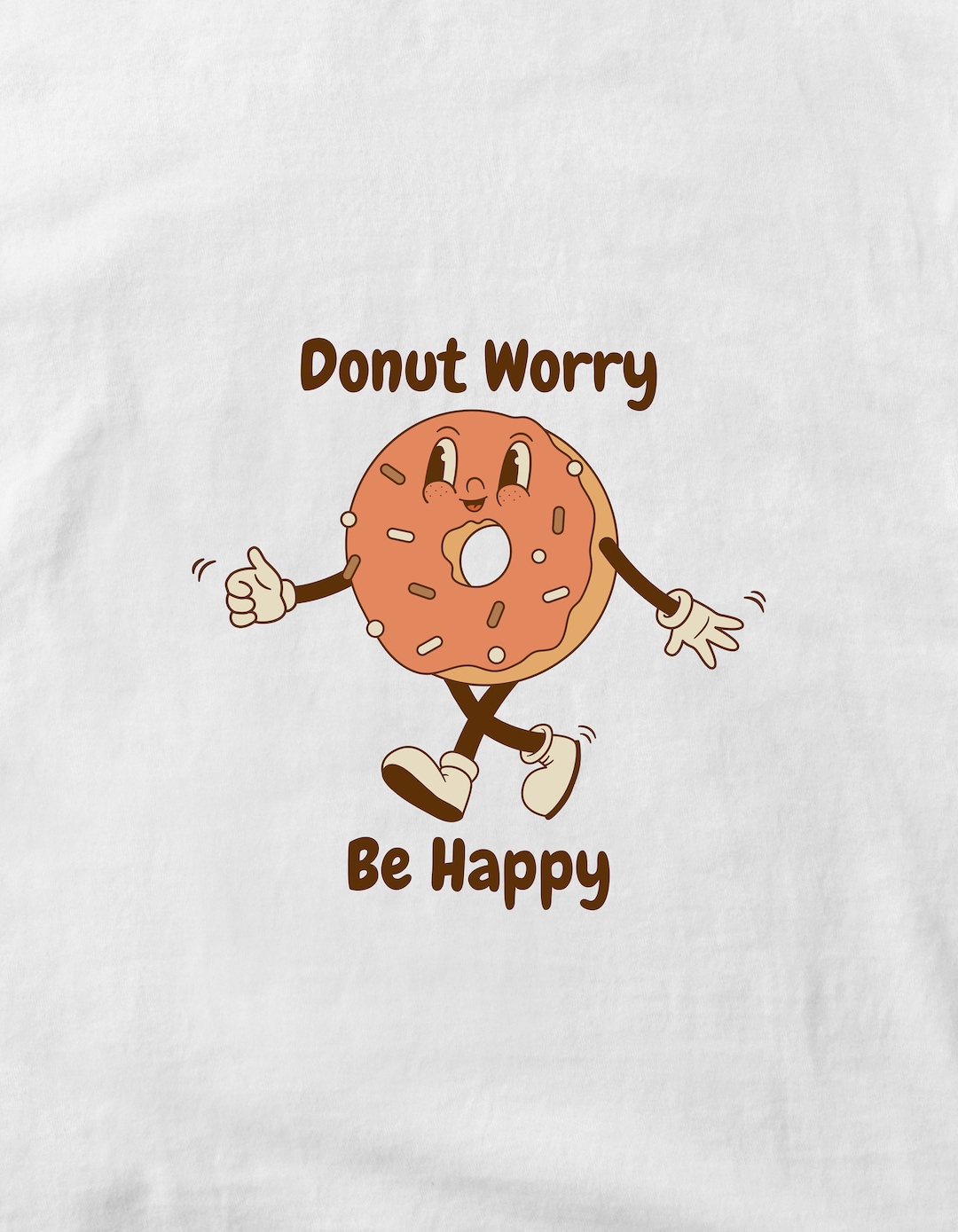 Donut Worry Be Happy Graphic Digital Download Image Transparent ...