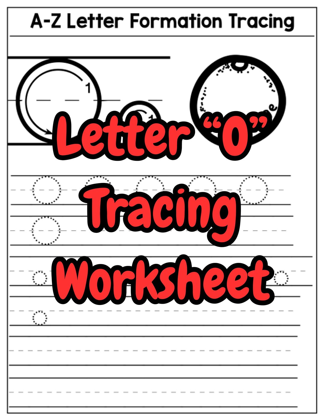 O Letter Tracing Handwriting Worksheets School Assignments Printable ...