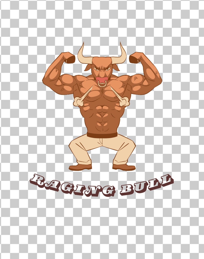 Raging Bull Graphic Digital Download Image, Transparent Background SVG ...