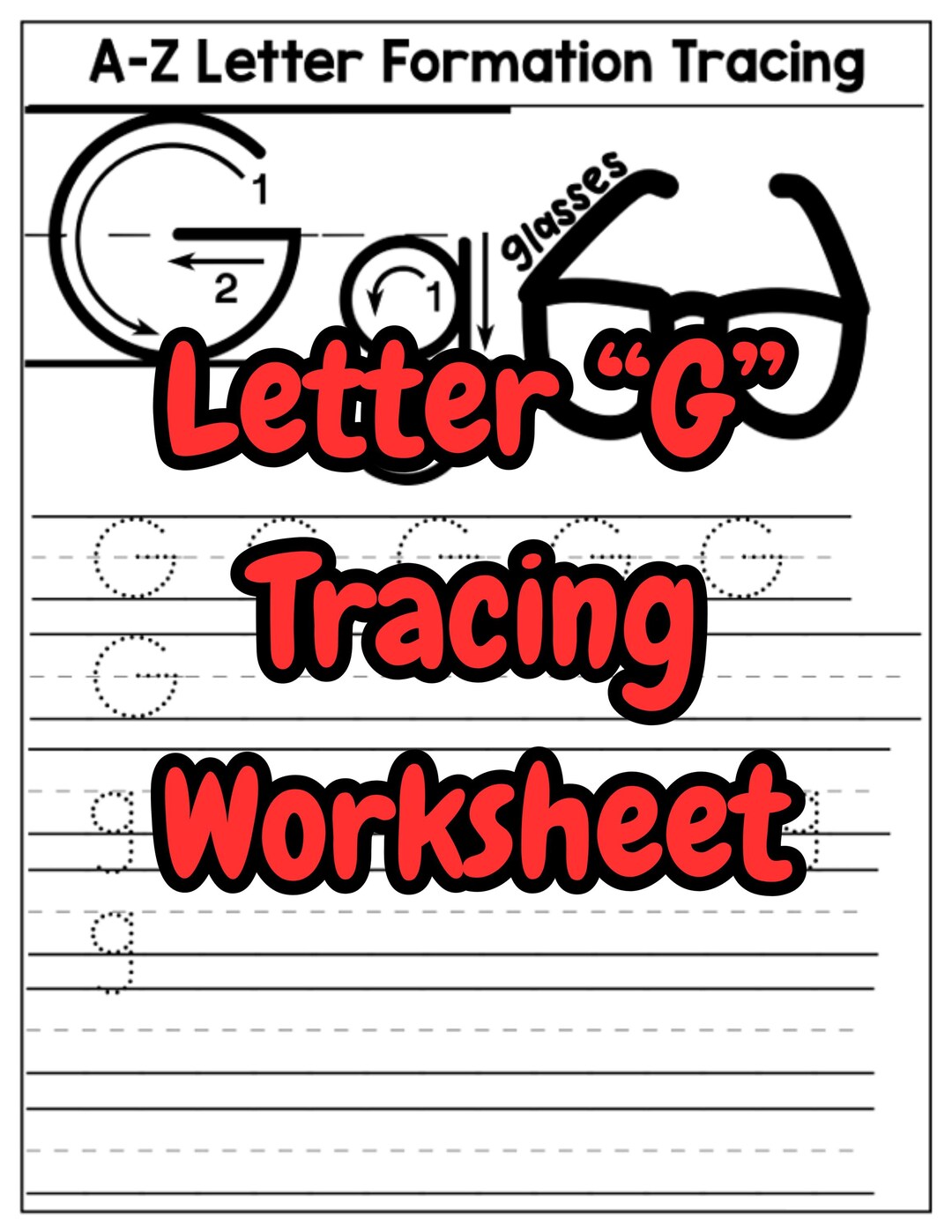 G Letter Tracing Handwriting Worksheets School Assignments Printable ...