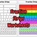 Fraction Strips Worksheets School Assignments Printable Instant Digital ...