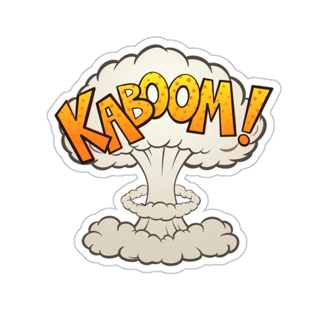 KABOOM Comic Book Sound Effect Kiss-cut Stickers - Etsy