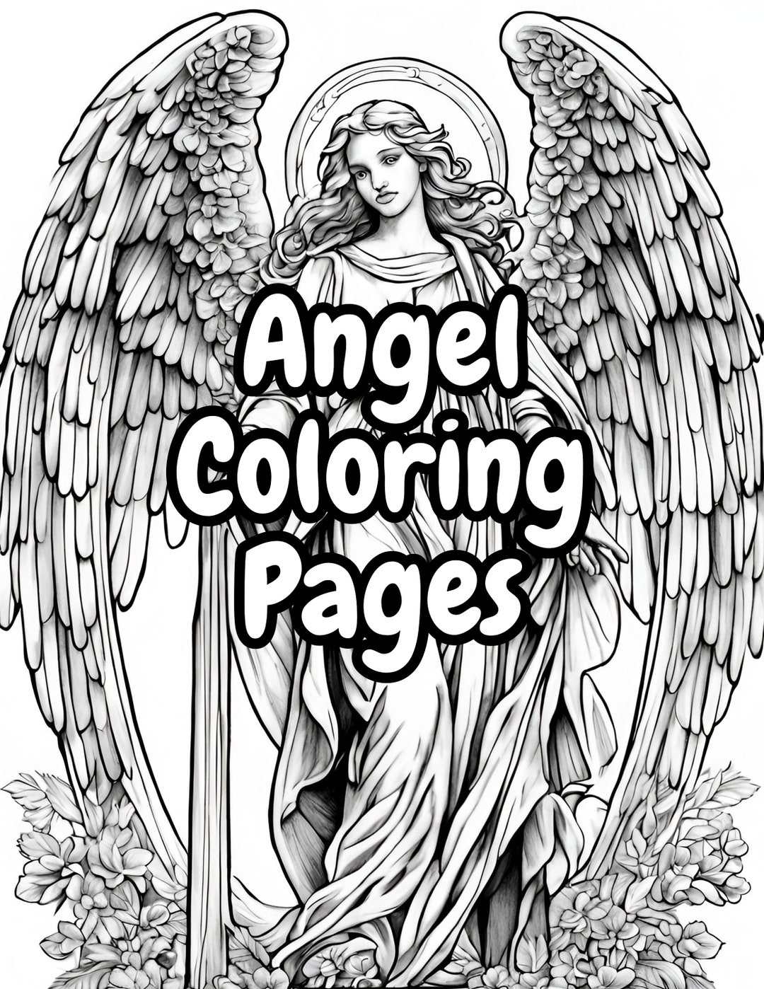 10 Angel Coloring Book Pages Instant Digital Download Printable - Etsy