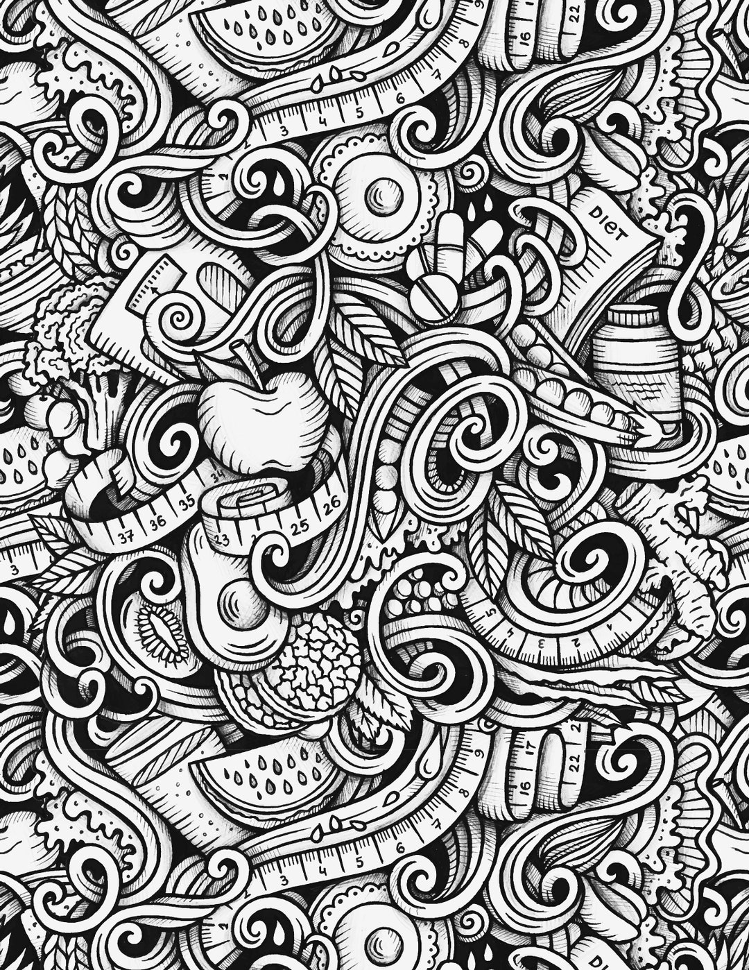 Single Coloring Book Page Instant Digital Download Printable - Etsy