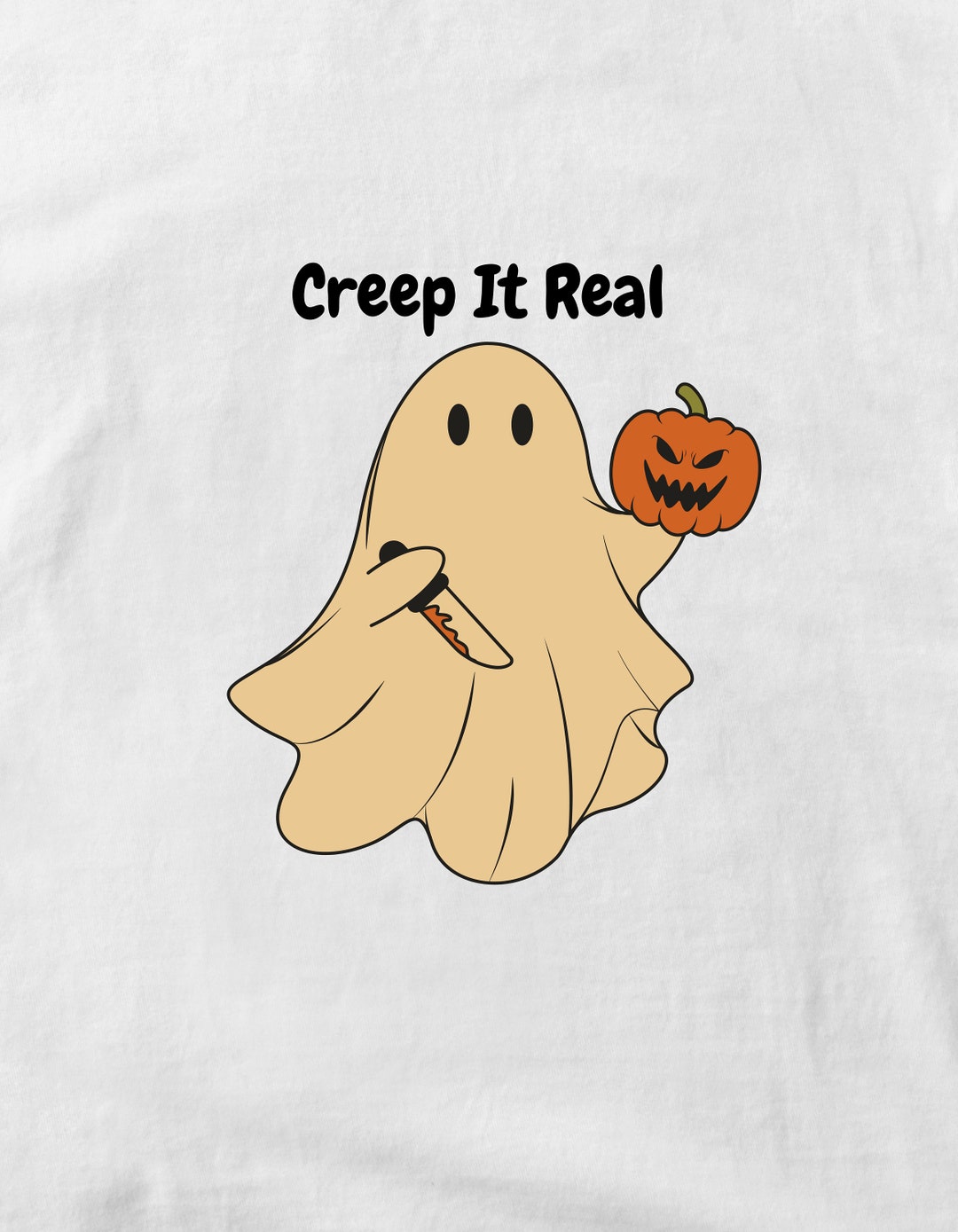 Creep It Real Ghost Graphic Digital Download Image, Transparent ...
