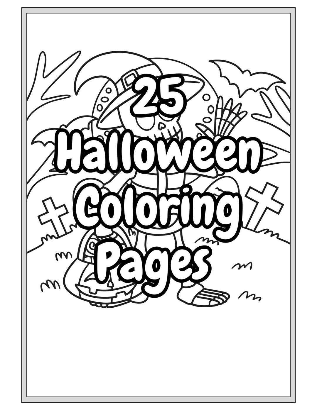 Halloween Coloring Book, Printable Coloring Sheets for Kids, Toddlers ...