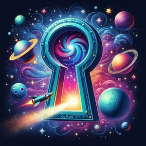 10 Keyhole to Another World Coloring Book Pages Instant Digital ...