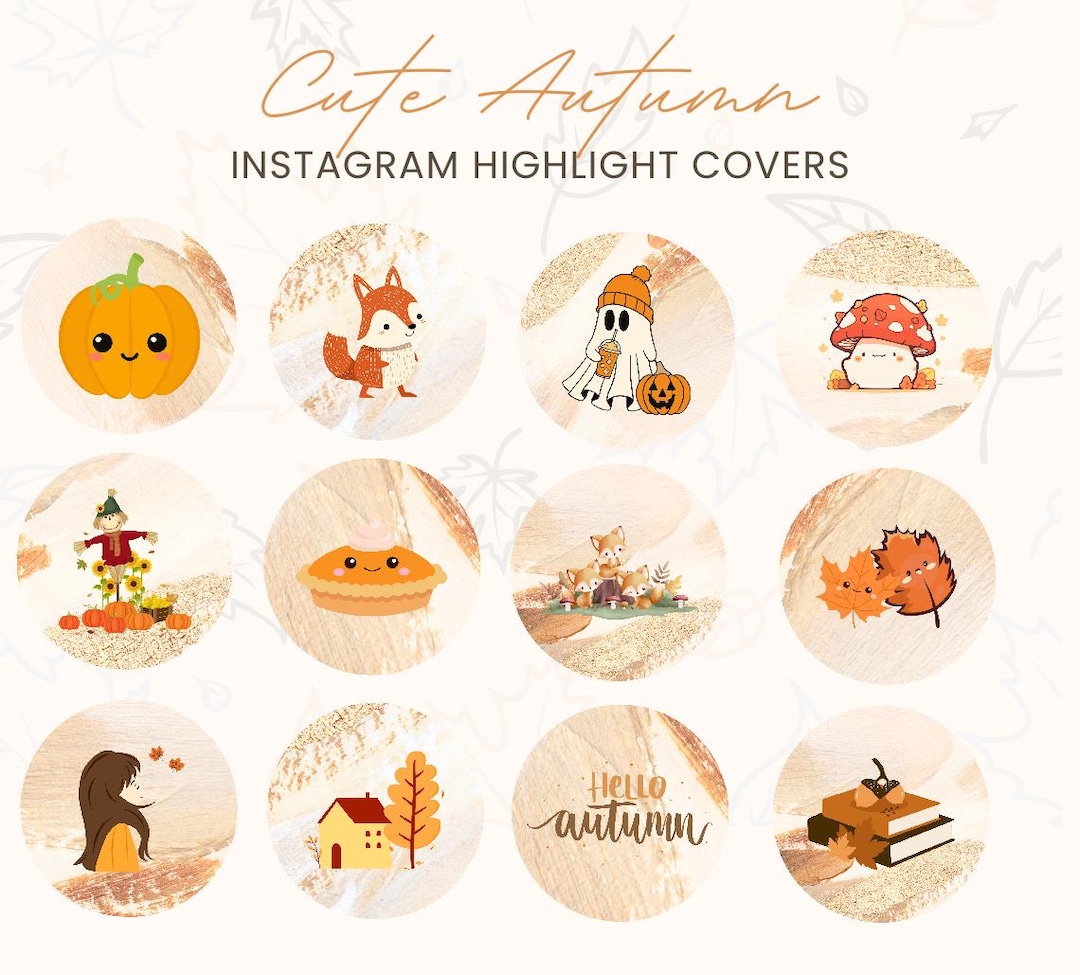 15 Cute Autumn Themed Instagram Highlight Covers, Fall Instagram Story ...